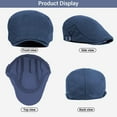 Men's Newsboy Cap Ivy Cotton Flat Hat Adjustable Cabbie Driving Hats ...