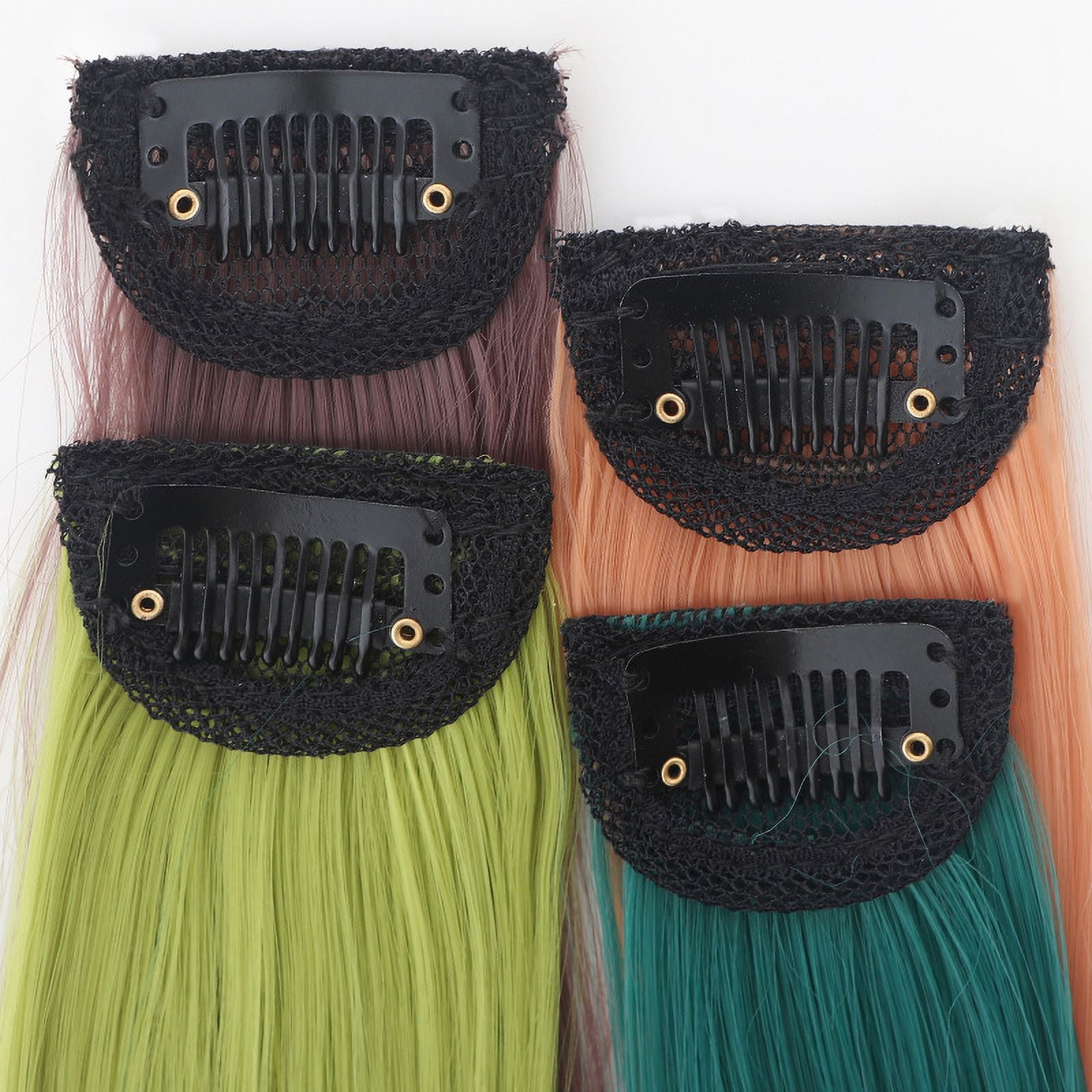 Peluca de color con orejas colgantes para mujer, cabello largo ...