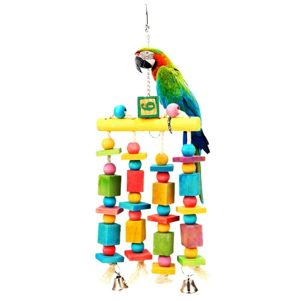 Ardorlove Colorful Bird Toys for Parrot Chewing Toys Cockatiel African ...