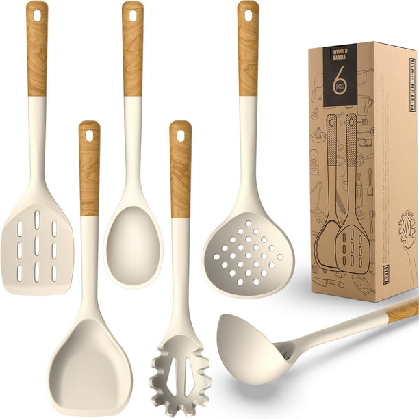 Large Silicone Cooking Utensils - Heat Resistant Kitchen Utensil Set ...