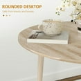 Demi Bonn 35" Solid Wood Rustic Kitchen Table, Drop Leaf Round Dinner ...