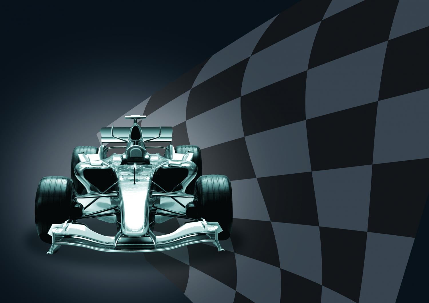 Wallmonkeys Formula 1 Car and Flag Peel and Stick Wall Decals Mural ...
