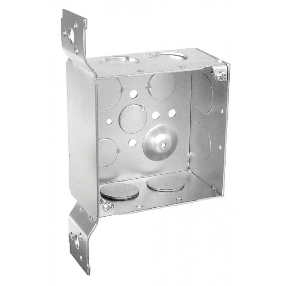 2 Pcs, 4" Square Junction Box, 2-1/8 In. Deep, (8) 3/4 In. Side ...