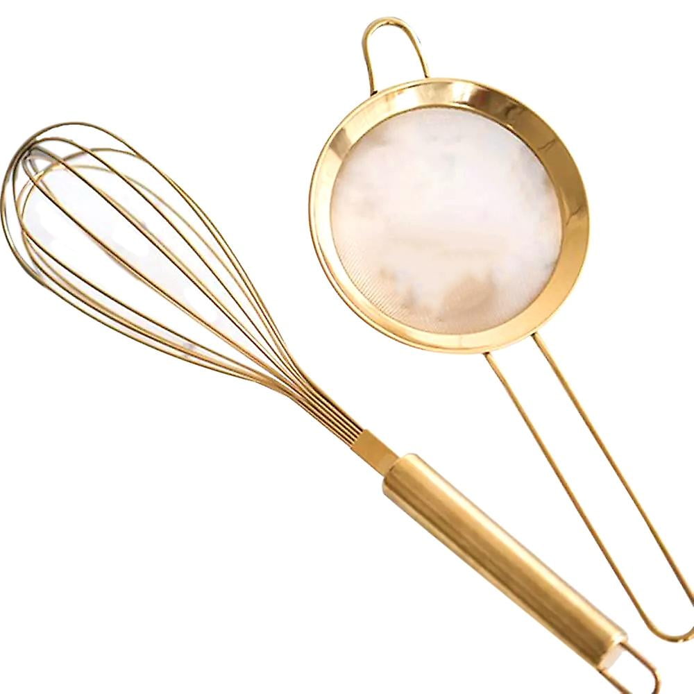 2Pcs/ Set Egg Beater Hand Whisk Egg Mixer Flour Sifter Baking Shaker Mesh Sieve | Walmart en línea