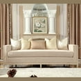 Luxury Champagne Sofa Set 3Pcs Solid Wood Traditional Homey Design HD ...