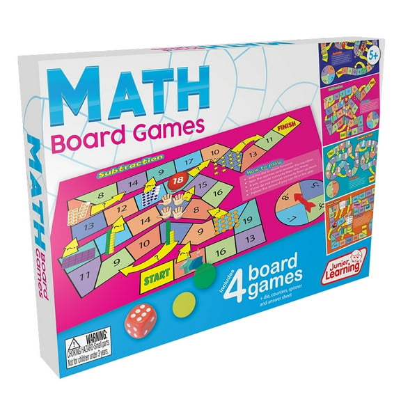 6 Mathematics Games Junior Learning Board Game for Ages 5-8 Grade 1 ...