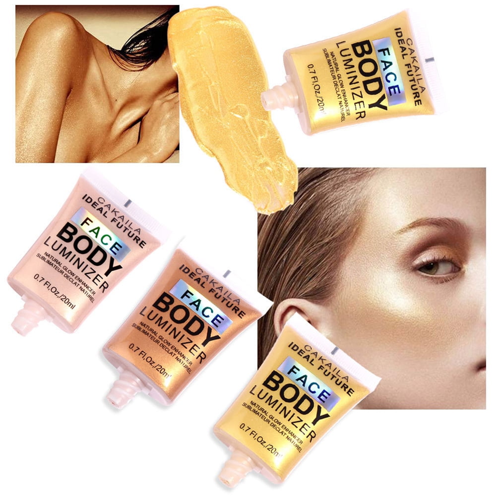 3 Colors Body Luminizer Makeup Liquid Highlighter Face Body Shimmer ...