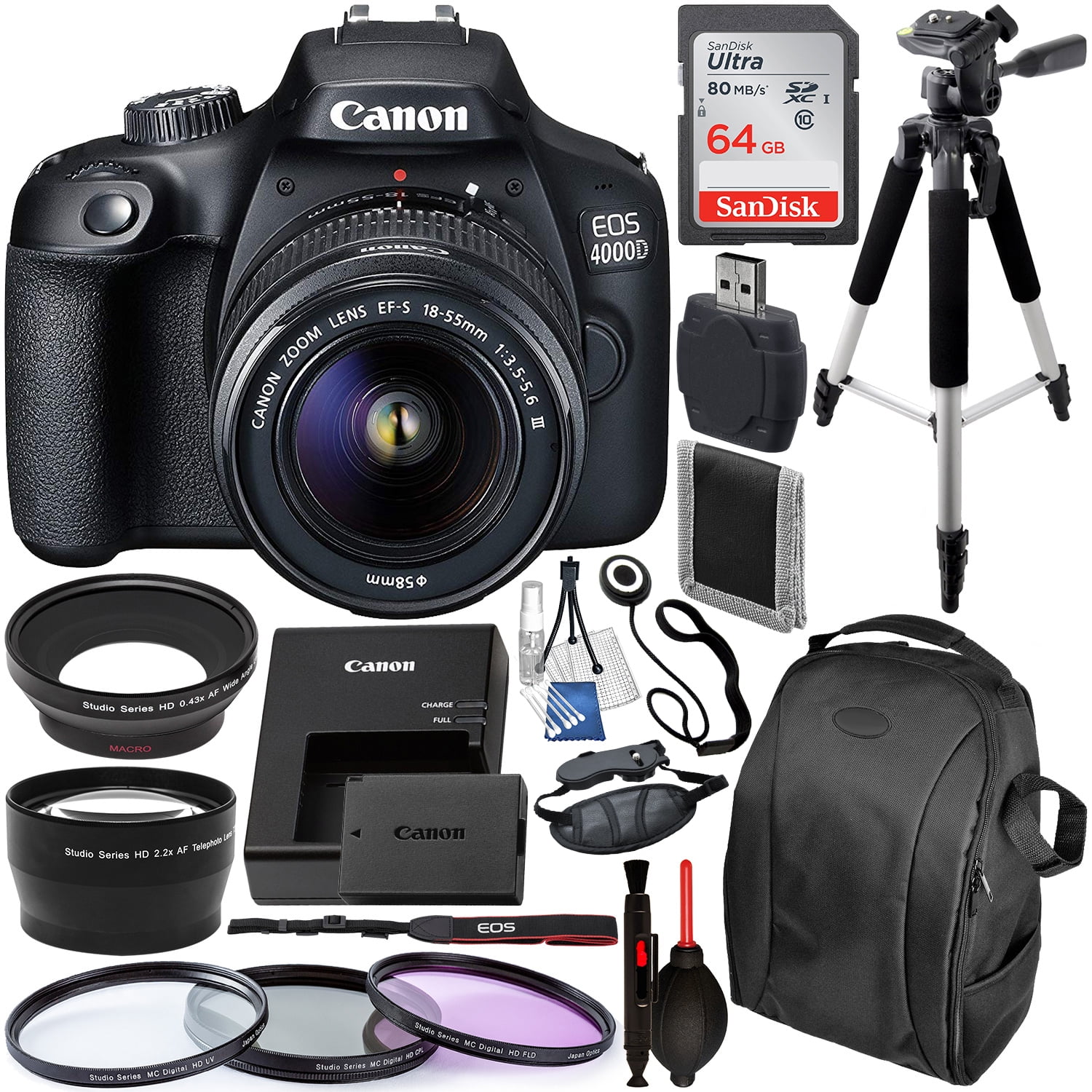 Click here for Canon Eos 4000d / Rebel T100 Dslr Camera With 18-5... prices