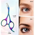 DINNAT Eyebrow Scissors with Comb - Stainless Steel Eyebrow Trimmer for ...