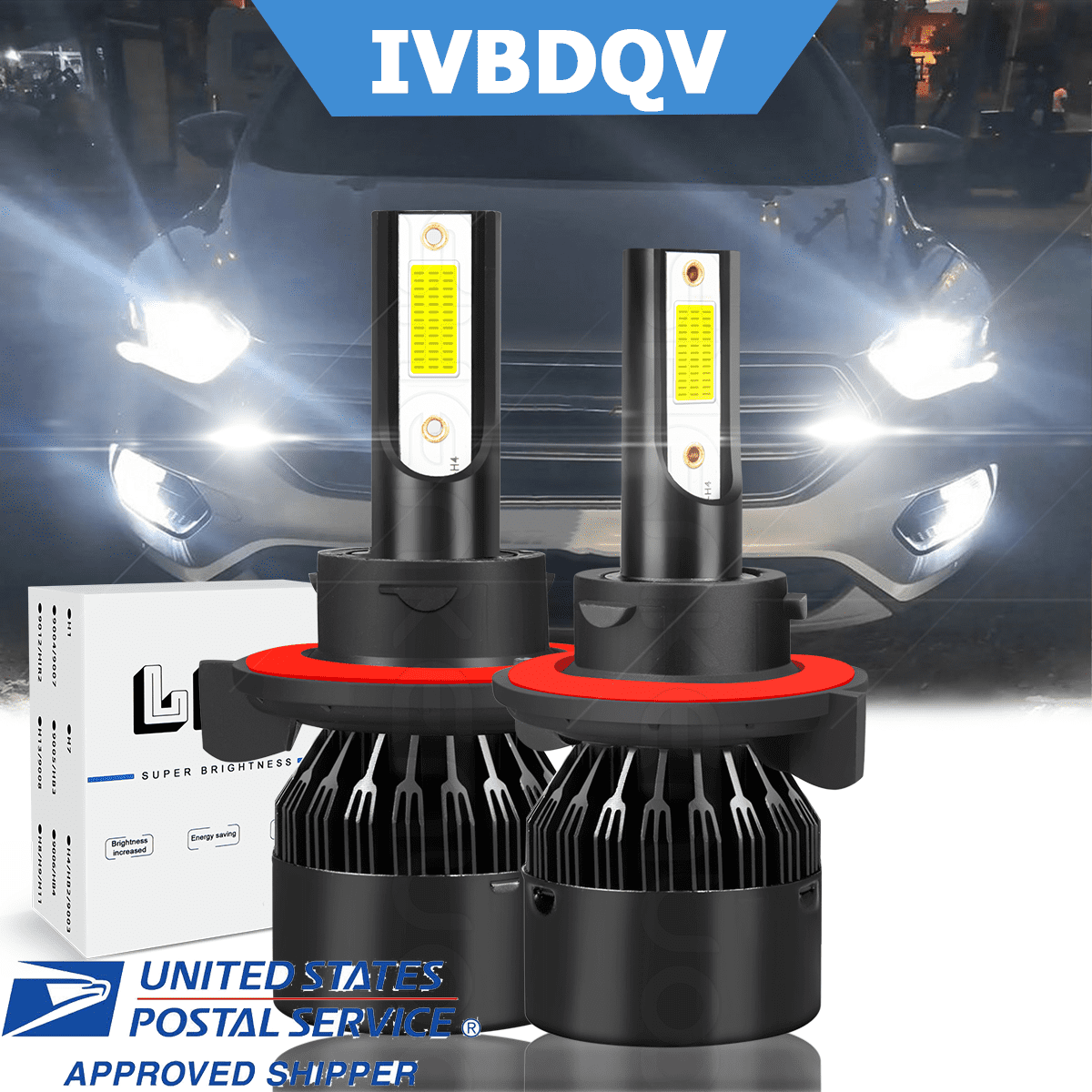 H13/9008 LED Headlight Bulbs High/Low Beam 6500K for Ford Escape 2008 ...