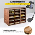 VEVOR Wood Literature Organizer, 27 Compartment, Adjustable Shelves ...