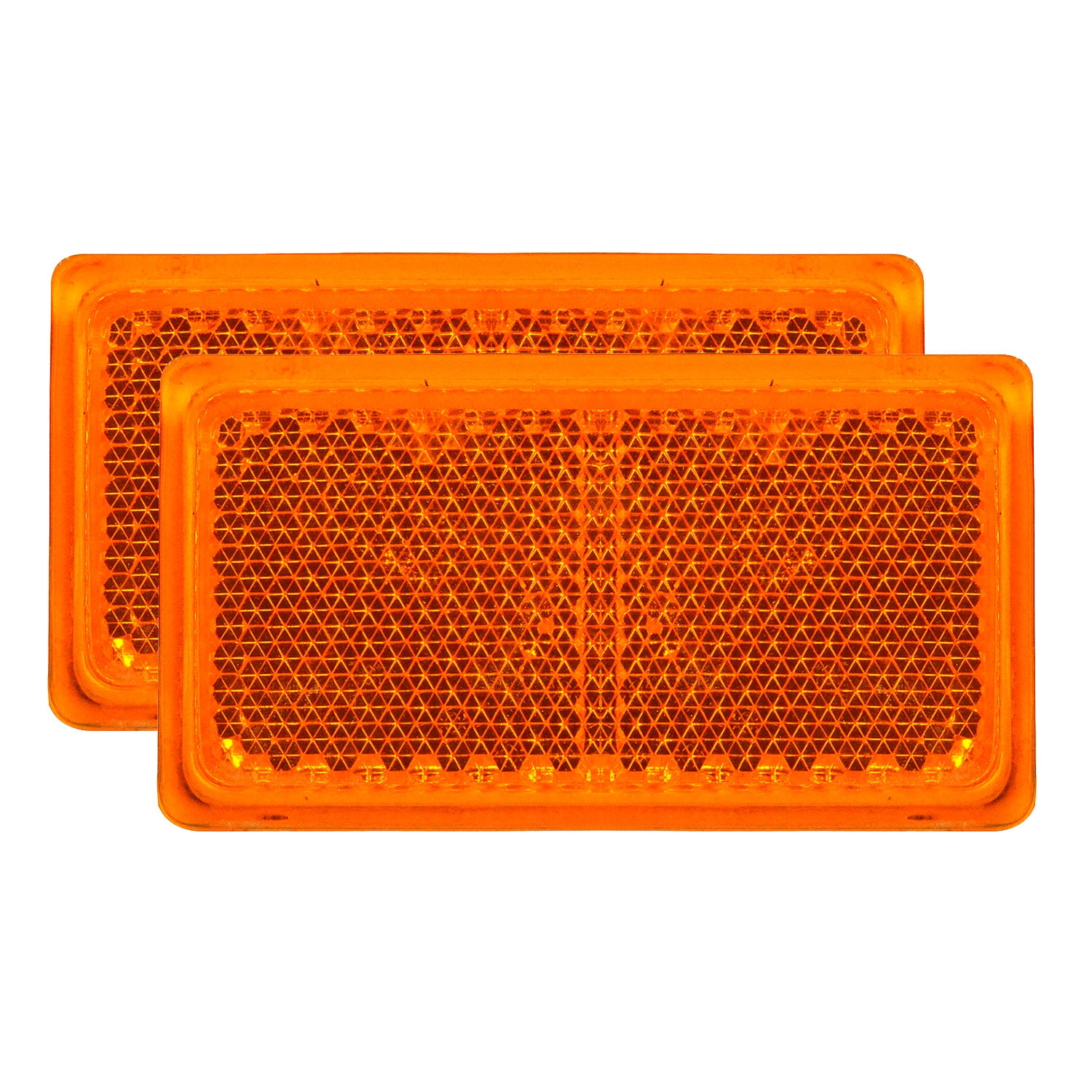 APSMOTIV 2X Reflex Reflector Amber for Truck Tractor Trailer Bus car ...