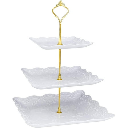 3-tier Plates, White Fruit Plates 3-tier Candybar Dessert Plates ...