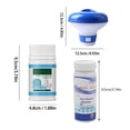 Pool Cleaning Tablets Test Strips Dispenser Set, 50 Test Strips For ...
