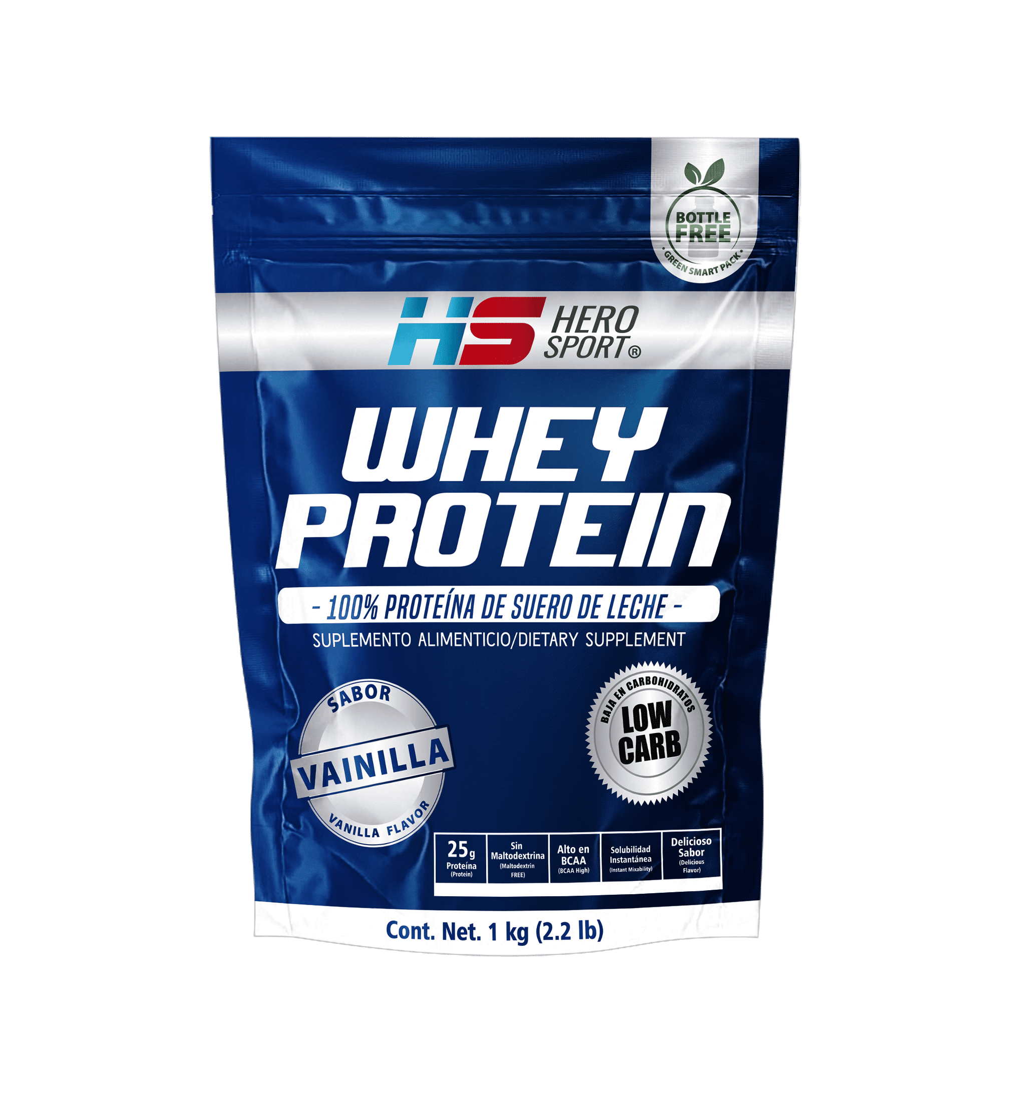 WHEY PROTEIN HERO SPORT Proteina de Vainilla 1KG Hero Sport pouch con ...