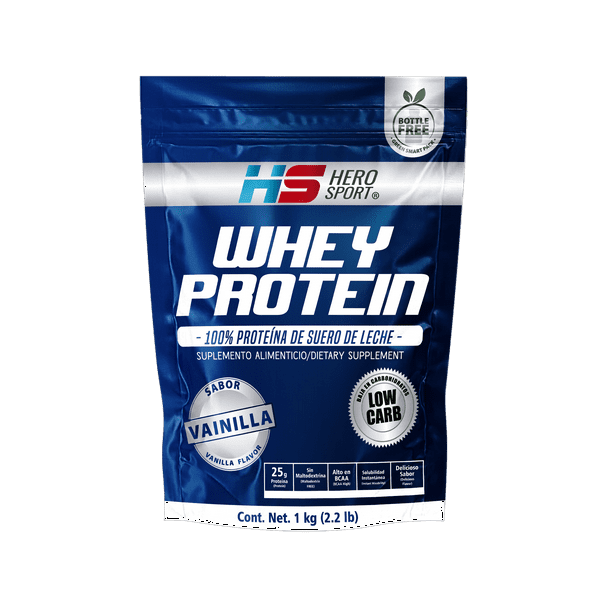 WHEY PROTEIN HERO SPORT Proteina de Vainilla 1KG Hero Sport pouch con ...