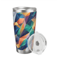 20oz Colorful Faceted Geometric 304 Stainless Steel Tumbler with Lid ...