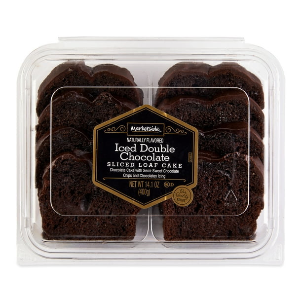 Marketside Iced Double Chocolate Sliced Loaf Cake, 14.1 oz, 8 Count - Walmart.com