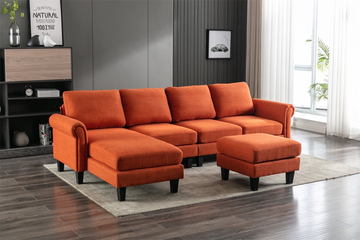 ARCTICSCORPION Living Room Sectional Sofa Set, L Shaped Modular Sofa ...