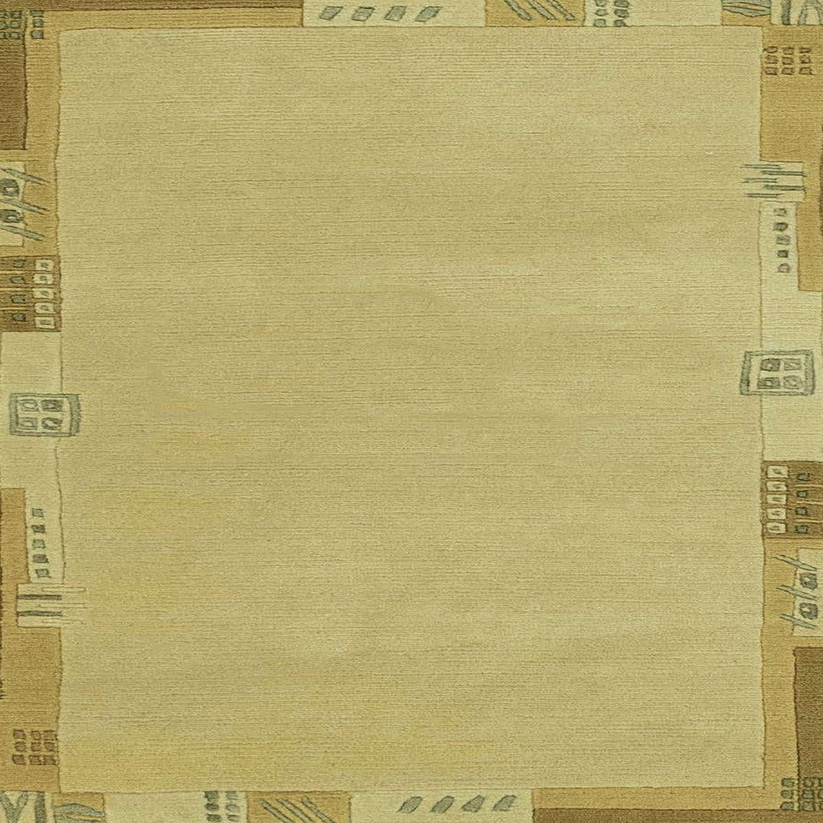Ahgly Company Indoor Square Abstract Metallic Gold Abstract Area Rugs ...