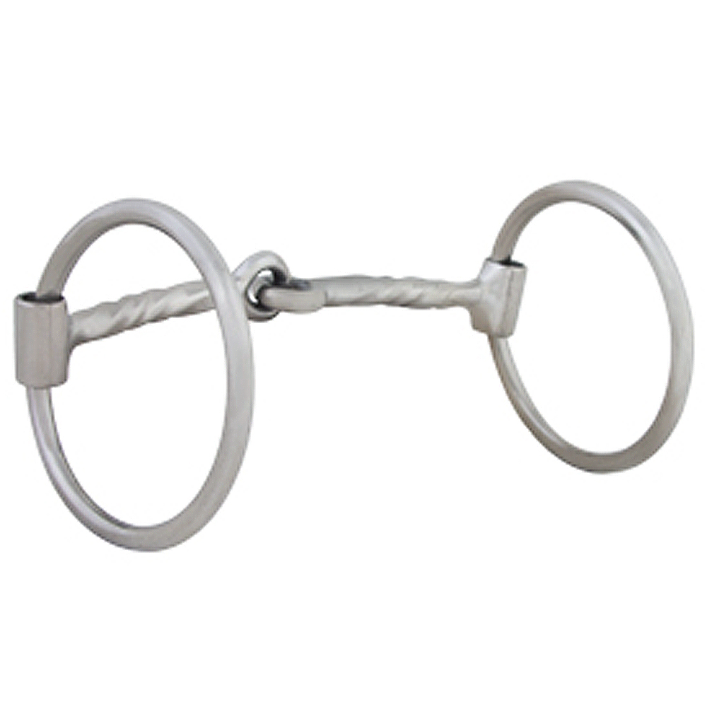 5" Hilason Western Ss Simulated Twist Wire Snaffle Horse Mouth Bit W/ 2.5" Ring - Walmart.com
