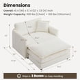 Chenille Oversized Chair with Ottoman - 41.4”W Big Comfy Accent Chair ...