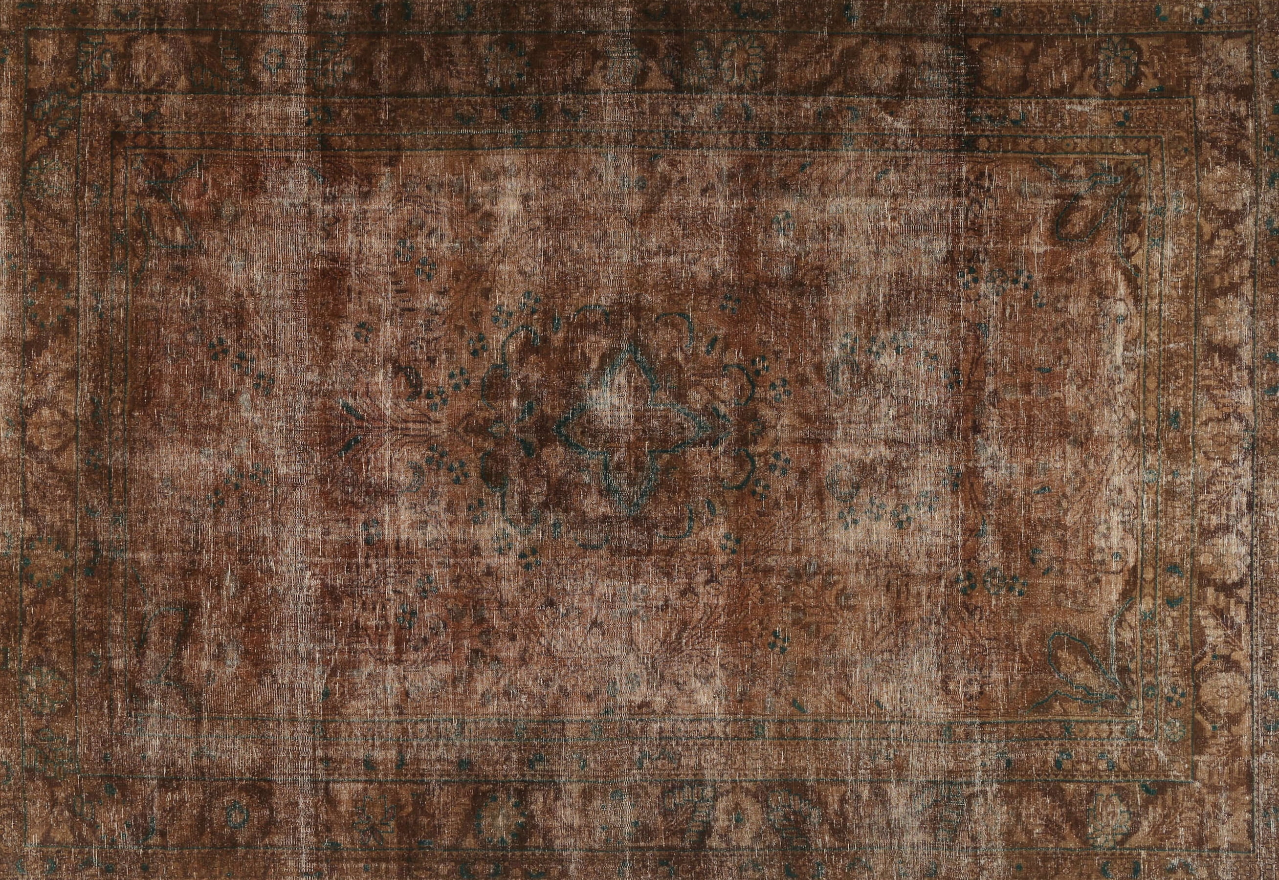 Ahgly Company Indoor Rectangle Traditional Sienna Brown Persian Area ...