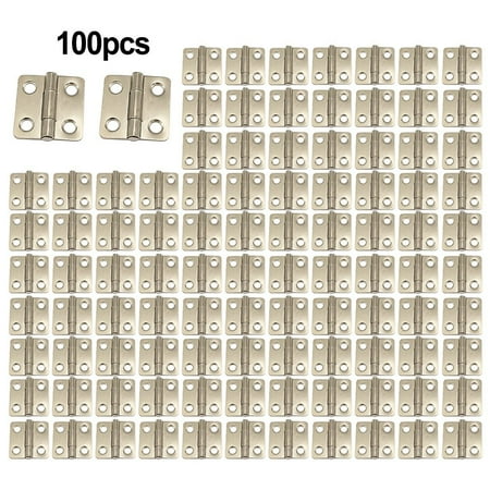 Lefu 100 Pieces Small Hinges for Wooden Boxes, Picture Frames Easy to ...