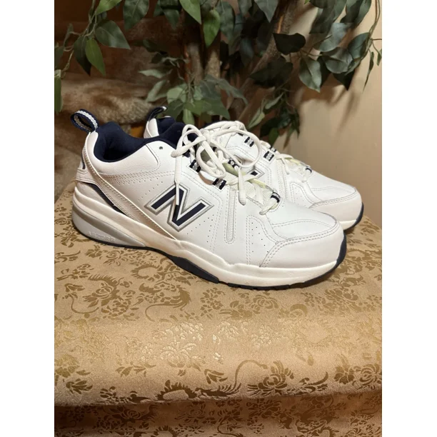 New Balance Men's 608 V5 Casual Comfort Cross Trainer White/Navy, US 11 ...