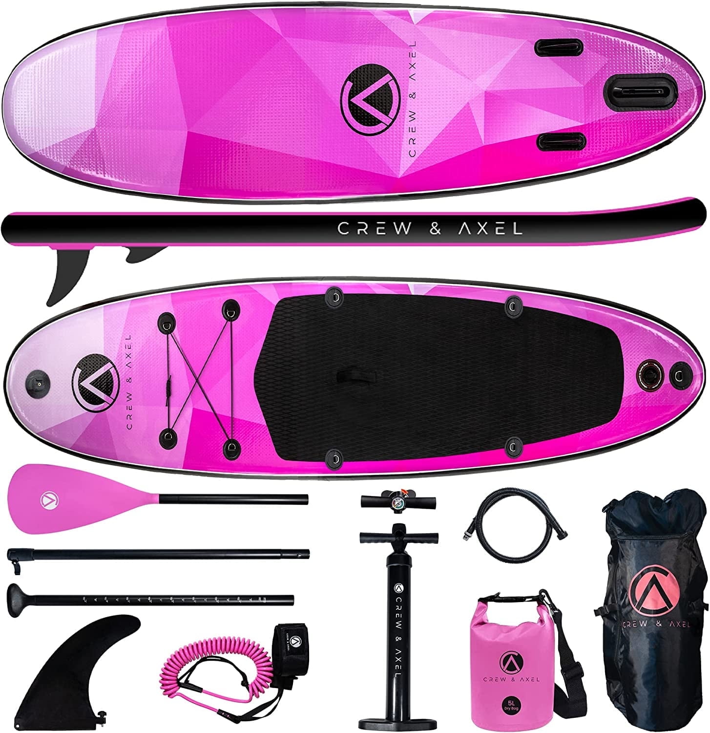 Crew Axel Inflatable Paddle Board 10’33’6” (18lb) SUP Kit Includes ...