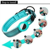 PERCEN Reflective Padded Adjustable AirTag Dog Collar for Small Medium ...