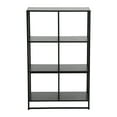 Household Essentials 6 Cube Storage Wall Unit, Wood Grain & Metal Mesh ...