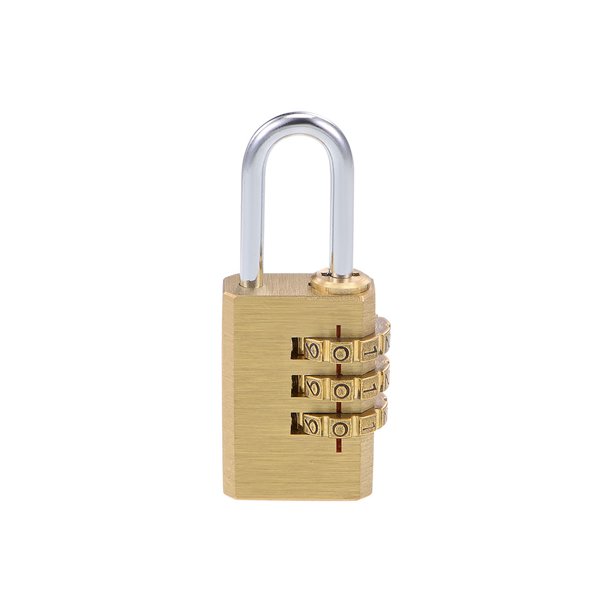 3-Digit Combination Padlock Brass Locks 3mm Shackle Diameter - Walmart.com