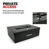Honeywell Steel Security Box Safe with Key Lock Black, 0.19 cu ft ...