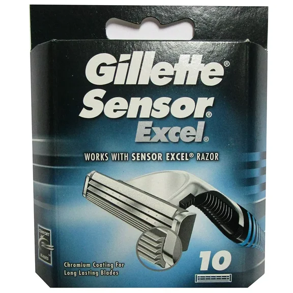 Gillette Sensor Excel Refill Blades, 20 Count, Soft Microfins, Pivoting ...