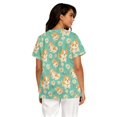 Binienty Scrubs for Women V Neck Scrub Tops, Stretchy Printed Shirts ...