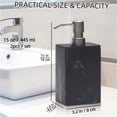 15 Oz Marble Style Resin Soap Dispenser with Easy-Press Pump, Hand Soap ...