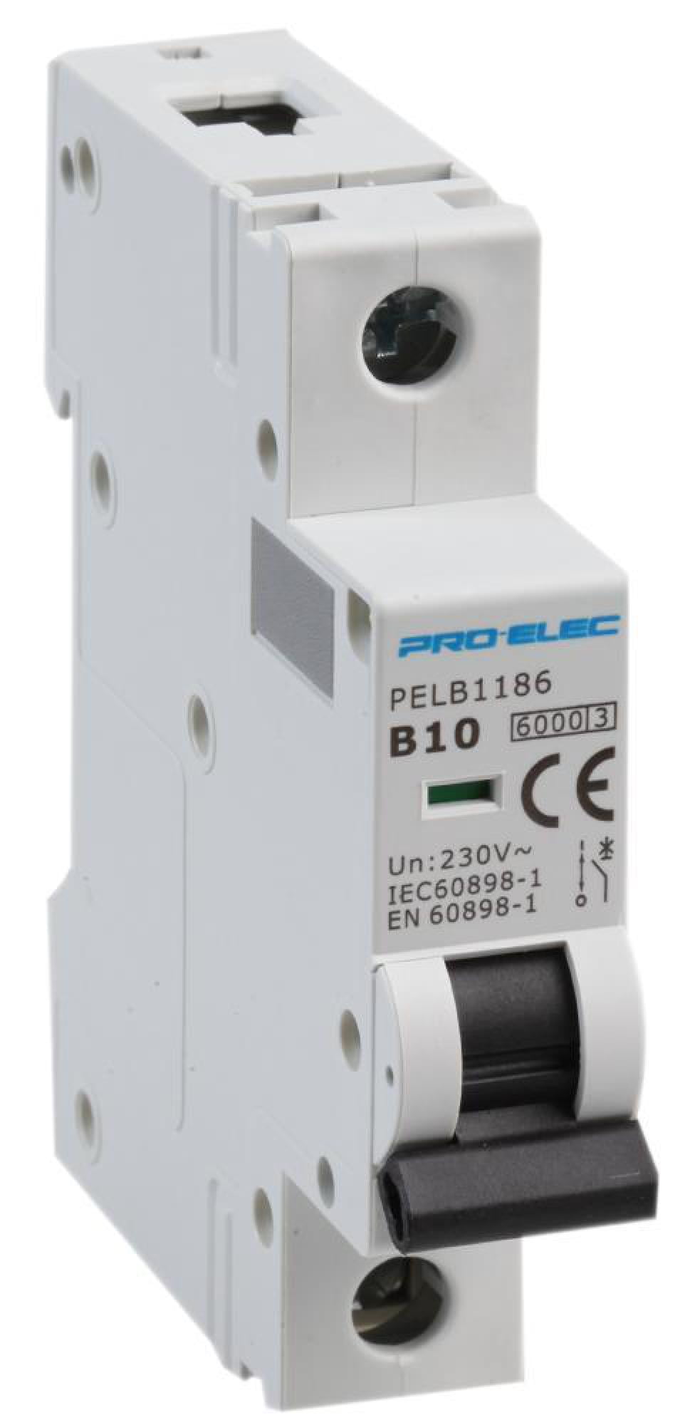 PRO ELEC - 10A Single Pole MCB, B Curve, 6kA - Walmart.com
