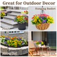20 Artificial Pansy Flowers For Outdoor - Yellow White Purple Sunset ...