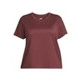 Avia Women’s and Women's Plus Perforated Performance T-Shirt with Short ...