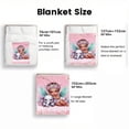 Angel Floral Elephant Print Flannel Blanket - Soft Warm 280GSM All ...