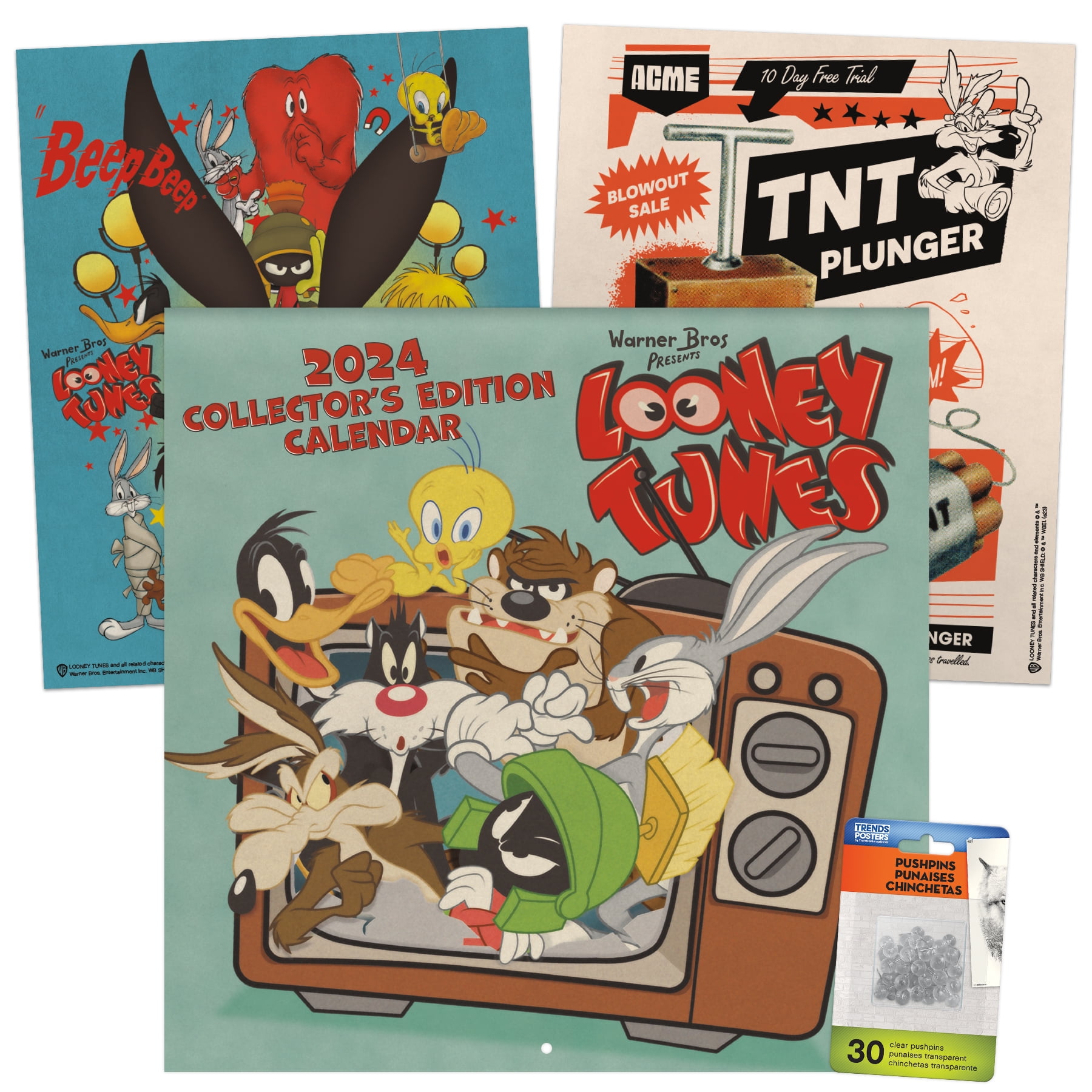 Trends International 2024 Looney Tunes Collector's Edition Calendar ...