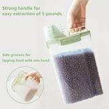 Tehan Rice Container, 3KG Rice Keeper Pour Spout Storage Container for ...