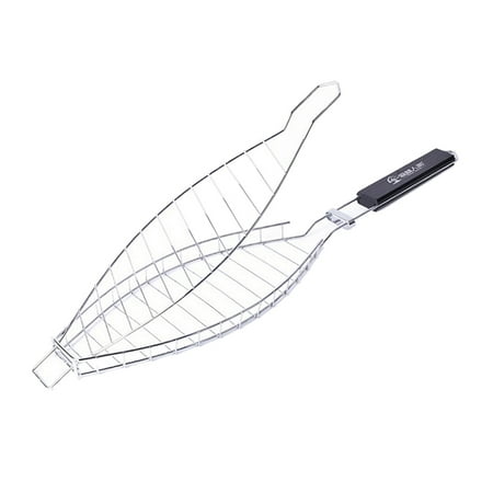 BBQ Fish-shape Grilling Basket Rack For Grilled Fish,Stainless Steel ...