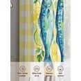 Blue Fish Sheer Curtains for Living Room Bedroom Summer Lemon Mint ...