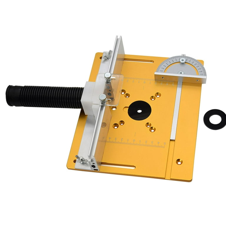 Router Table Insert Plate Wood Router Flip Plate 20cmx24cm 7.87inchx9.45inch Guide Sliding Brackets for Table Saw Milling Projects Workbench with backer ruler Walmart