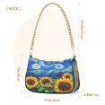 ALAZA Sunflowers Oil Paint Women's Chain Shoulder Bag Hobo Handbag Tote ...