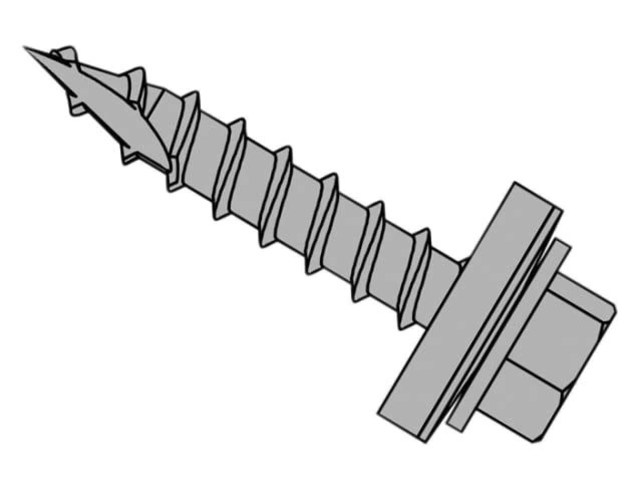 ForgeFix - TechFast Metal Roofing to Timber Hex Screw T17 Gash Point 6. ...