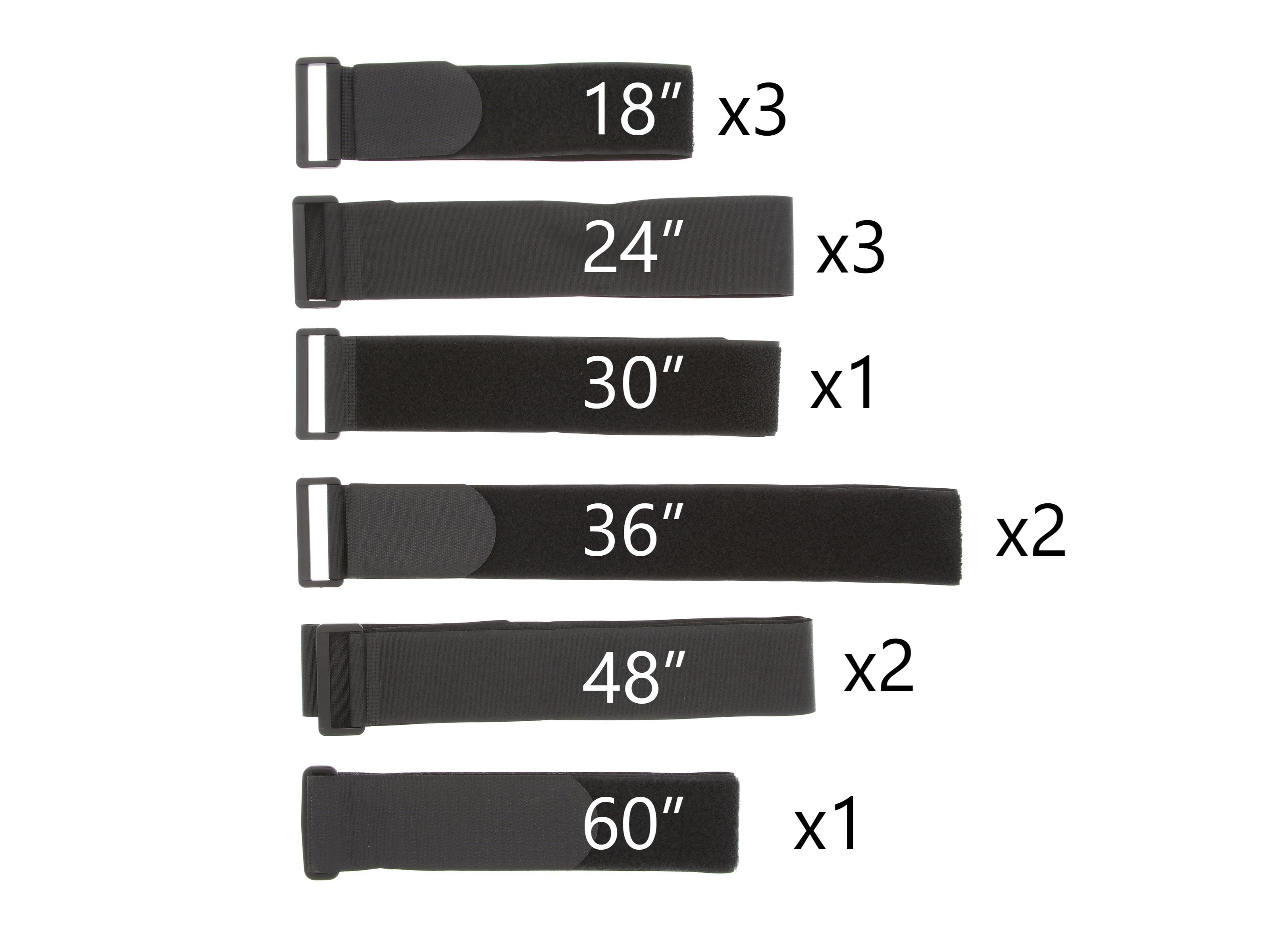 Secure Cable Ties Cinch Strap Value Pack - 2 Inch Wide, 18 to 60 Inches ...