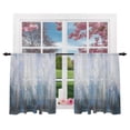 Blue Gray Gradient Sheer Curtains for Living Room Bedroom, Modern ...